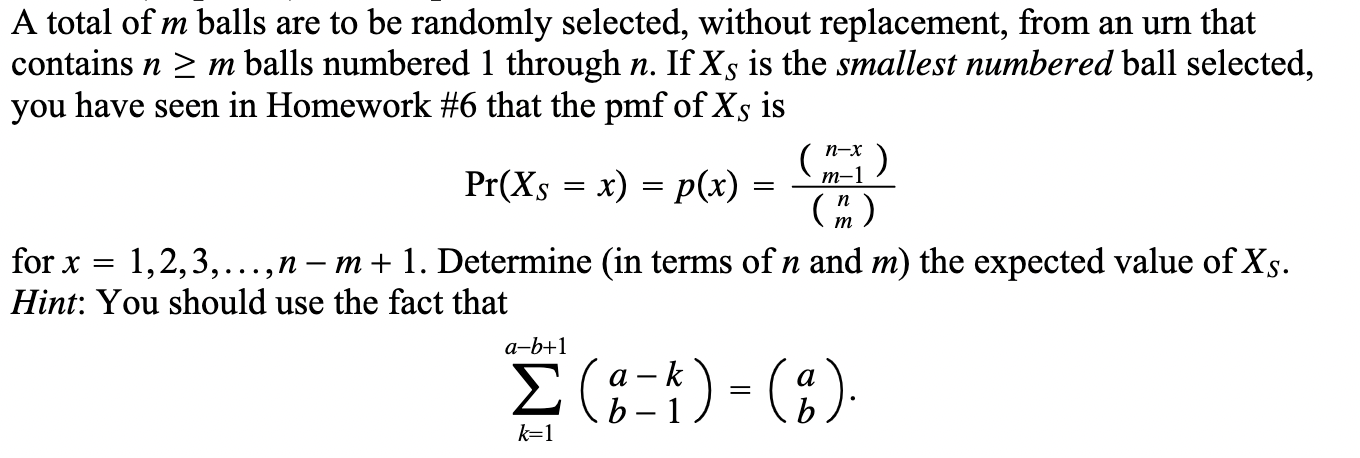 Solved A total of m balls are to be randomly selected, | Chegg.com