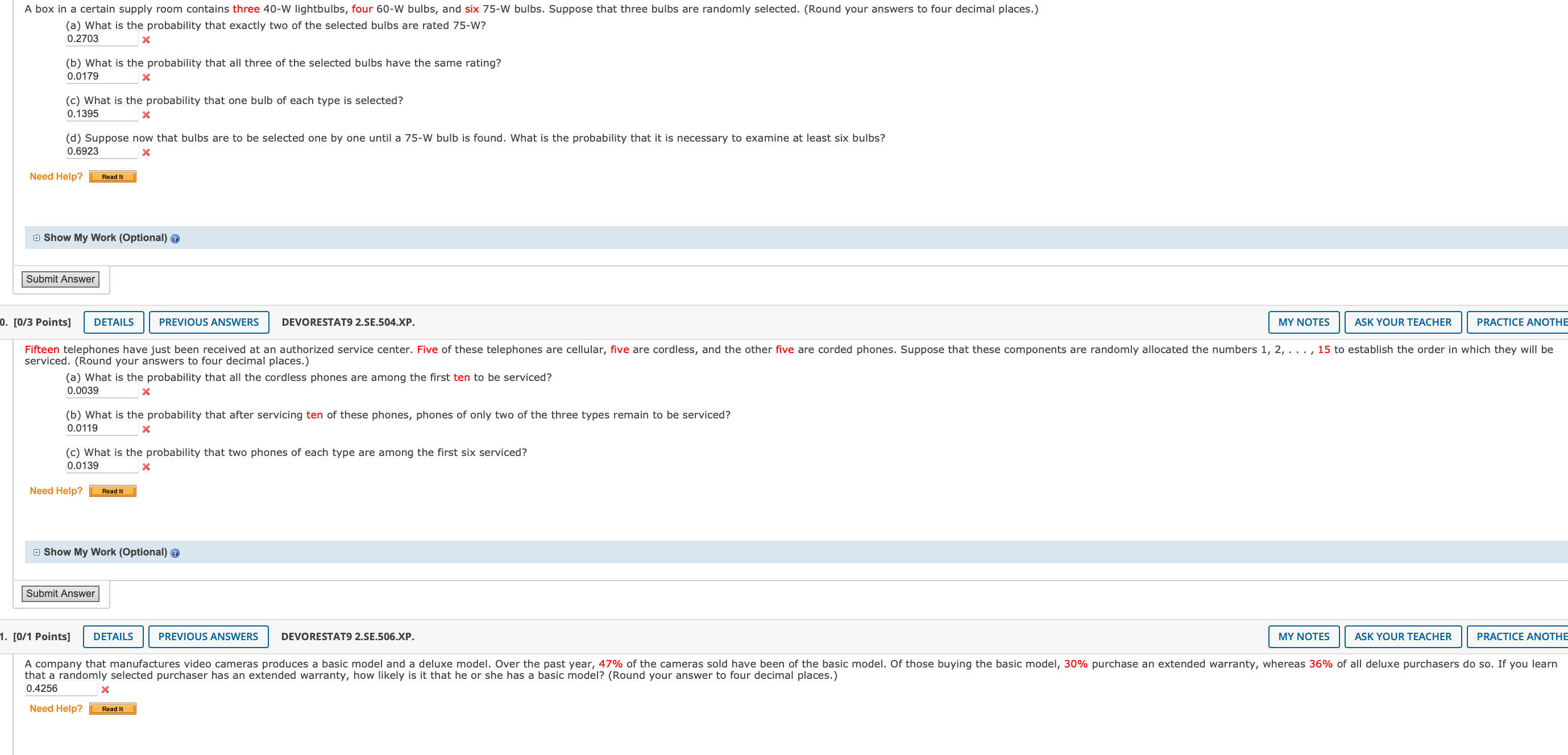 Solved A box in a certain supply room contains three 40−W | Chegg.com