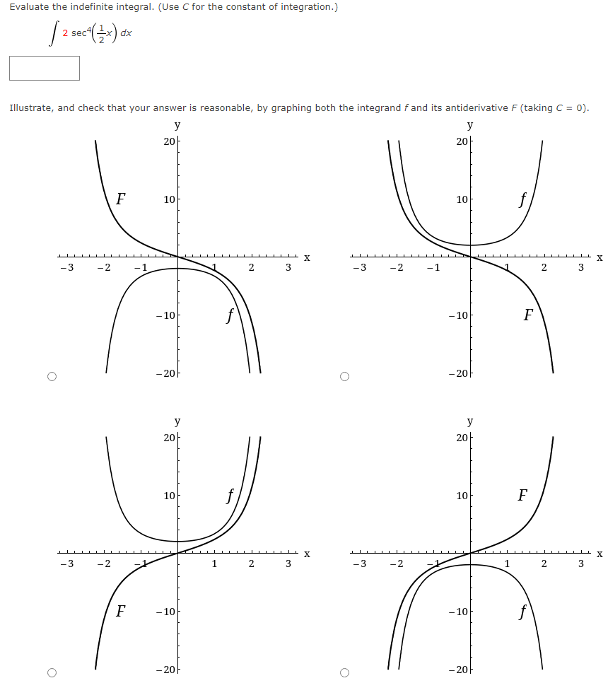Solved Evaluate the indefinite integral. (Use C for the | Chegg.com