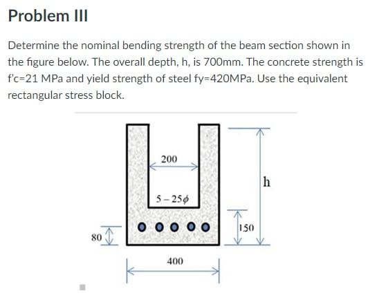 Solved Find the value of: 1. Beta sub 1 2. Steel ratio at | Chegg.com
