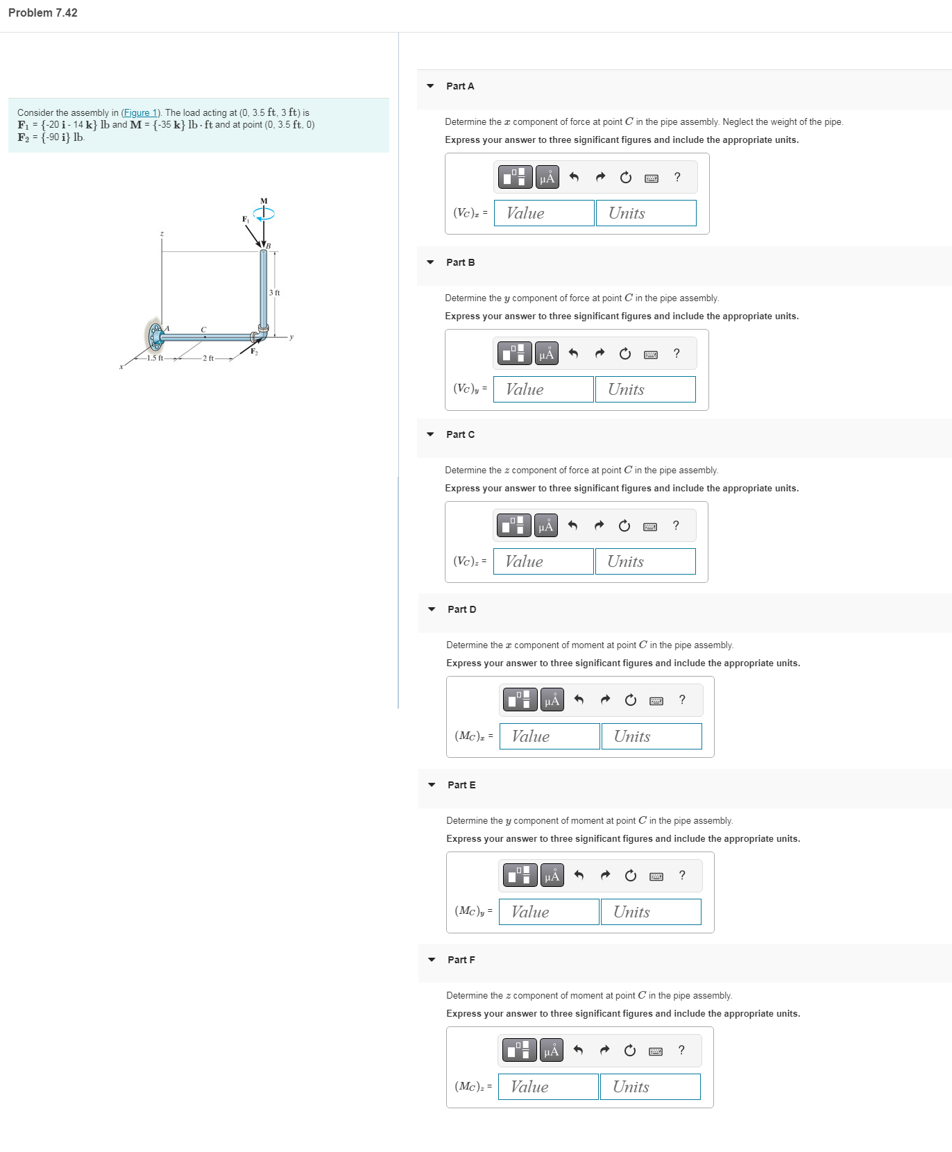 Solved by an EXPERT Consider the assembly in (Figure 1). ﻿The load acting | Chegg.com