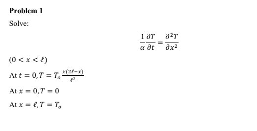 Solved Consider This Problem as a 1 Dimensional Unsteady | Chegg.com