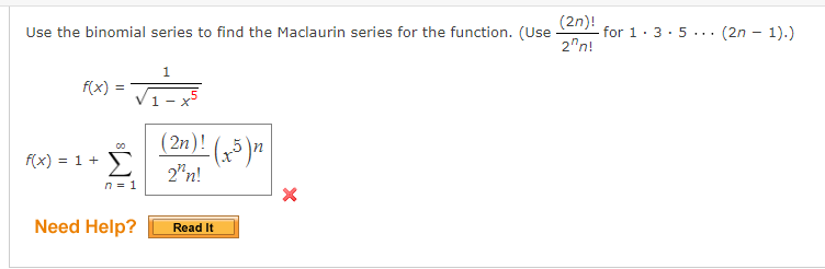 Solved Use the binomial series to find the Maclaurin series | Chegg.com