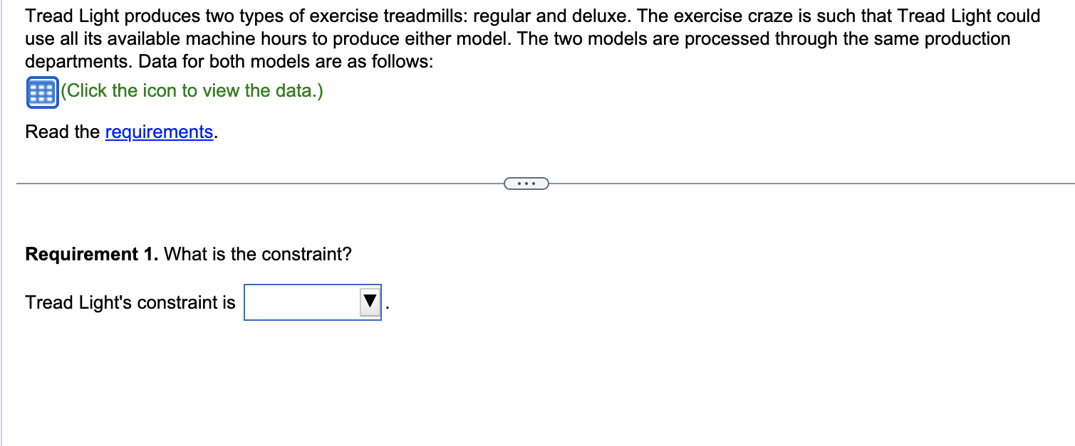 Solved Tread Light produces two types of exercise | Chegg.com