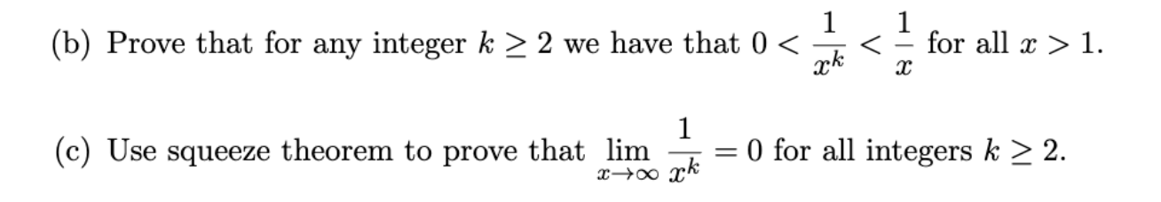 Solved B Prove That For Any Integer K≥2 We Have That 0 