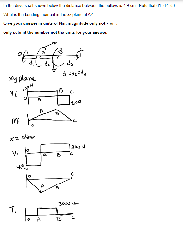 Solved In the drive shaft shown below the distance between | Chegg.com