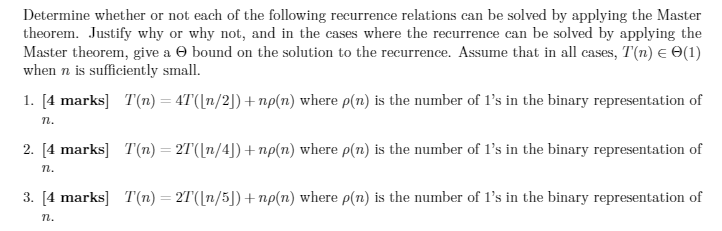 Solved Determine whether or not each of the following | Chegg.com