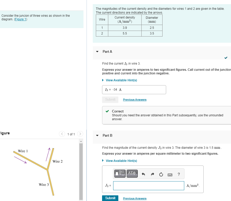 [Solved]: Consider the juncion of three wires as shown in t