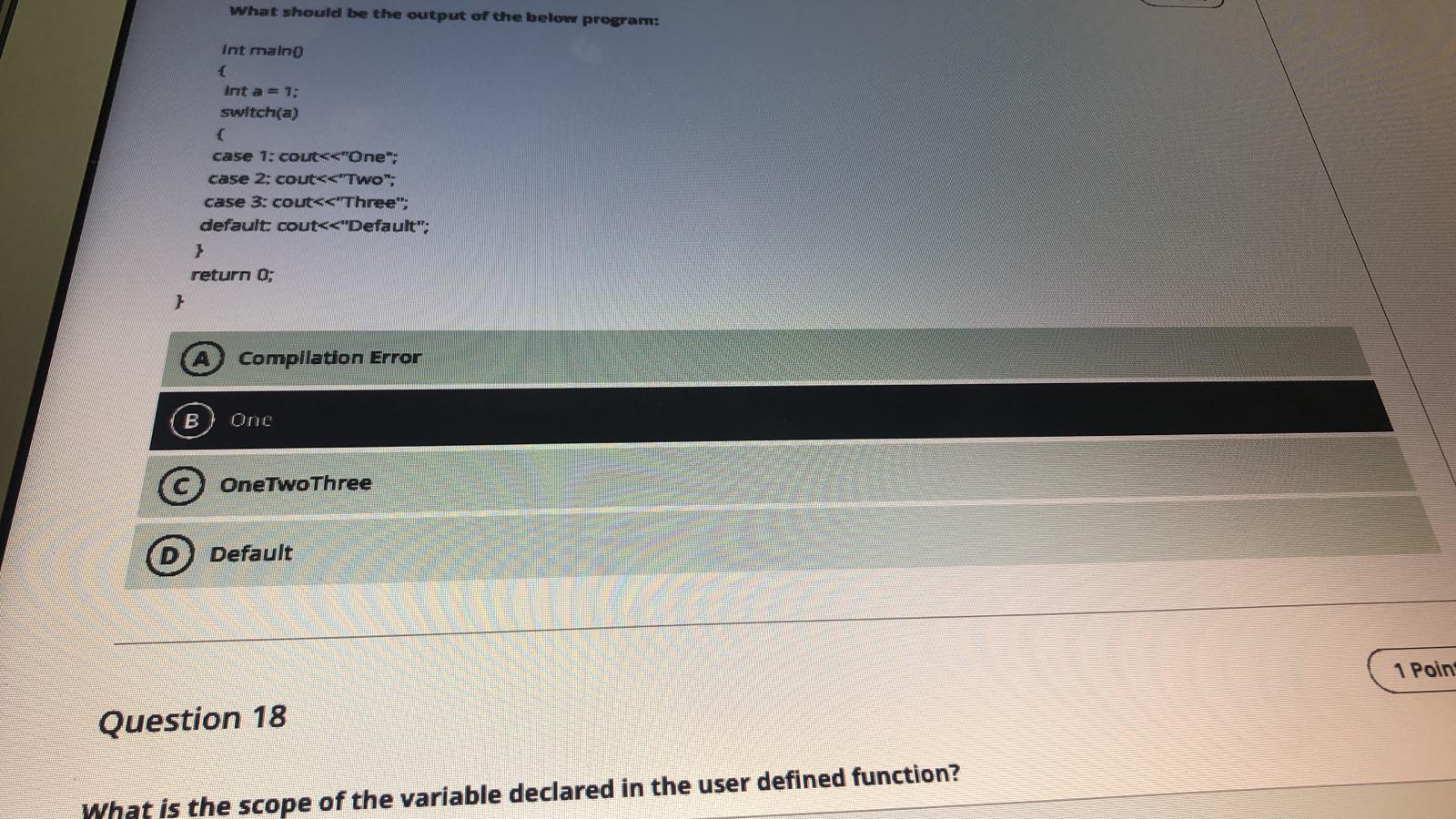 Solved What should be the output of the below program: Int | Chegg.com