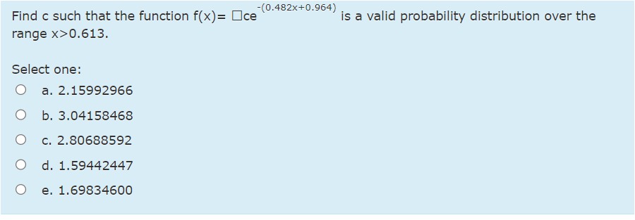 Solved Find c ﻿such that the function | Chegg.com