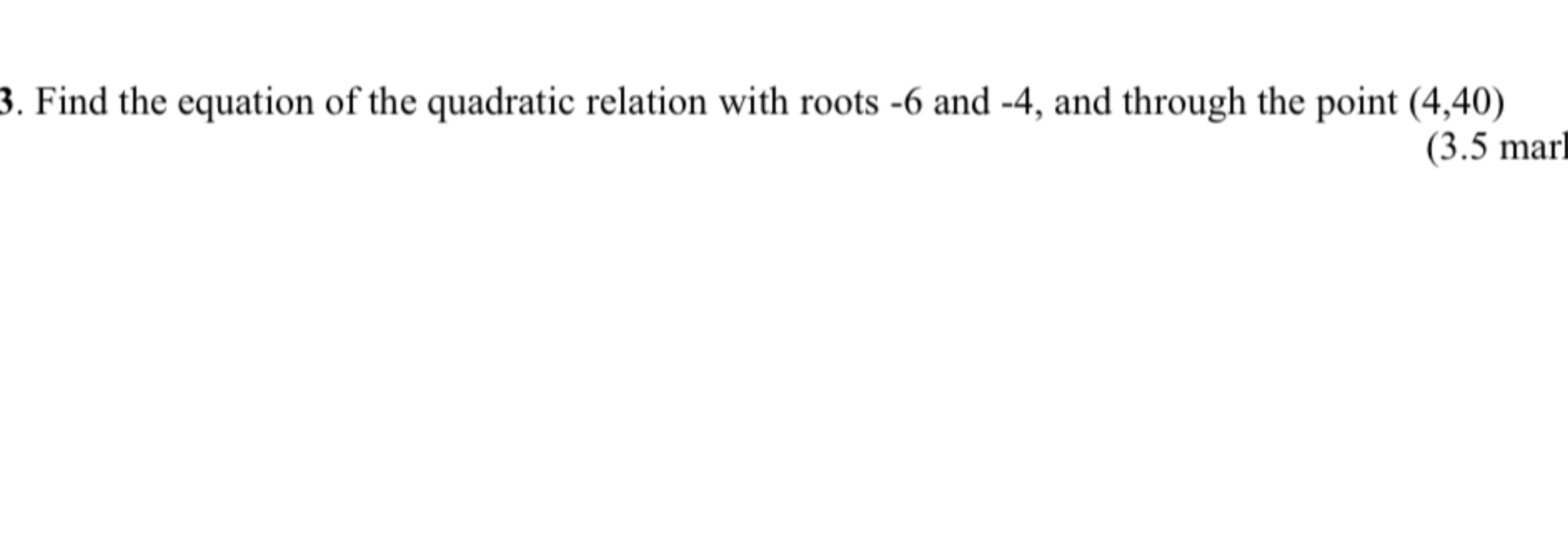 Solved Find the equation of the quadratic relation with | Chegg.com