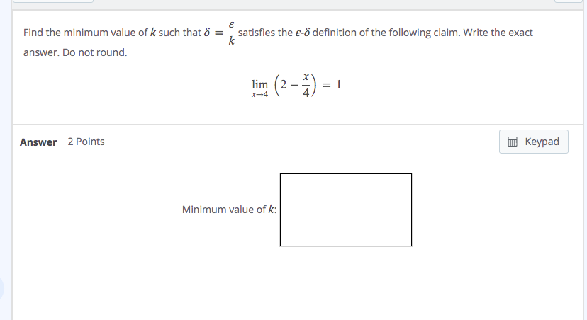 Solved Find the minimum value of k such that satisfies the | Chegg.com
