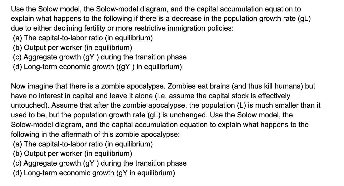 Solow Model Phase Diagram Discrete Robert Solow Growth Model