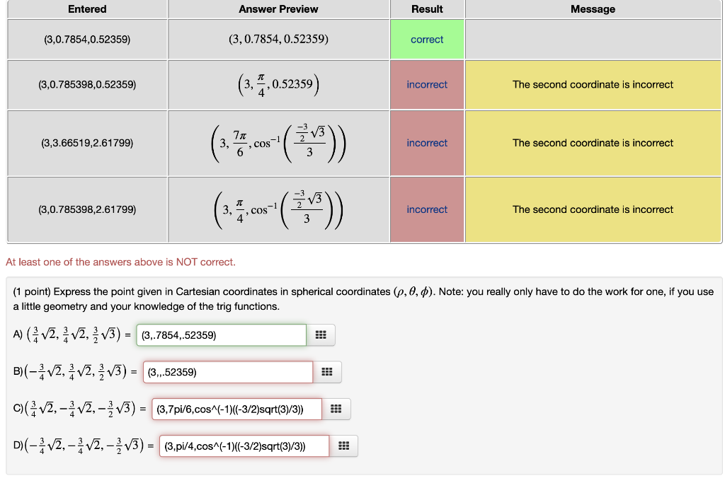 Solved Entered Answer Preview Result Message | Chegg.com