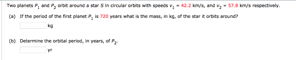 Solved Two planets P, and P2 orbit around a star S in | Chegg.com