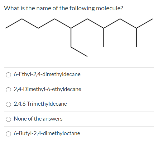 Solved What is the name of the following molecule? O | Chegg.com