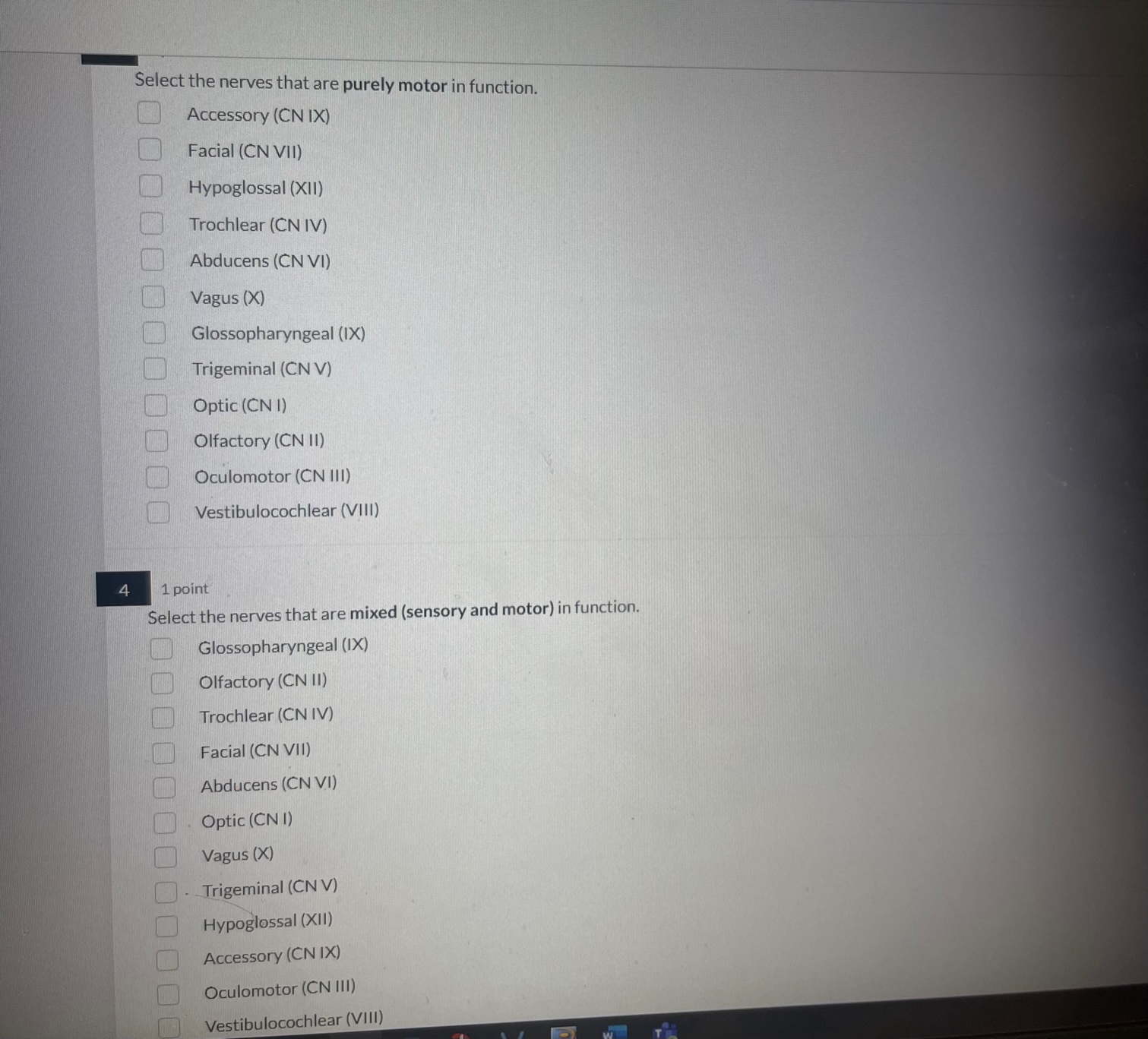 Solved Match the components of a nerve. 1 point Select all | Chegg.com