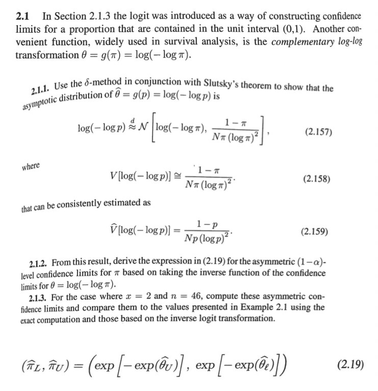 2.1.1. Use the d-method in conjunction with Slutsky's | Chegg.com