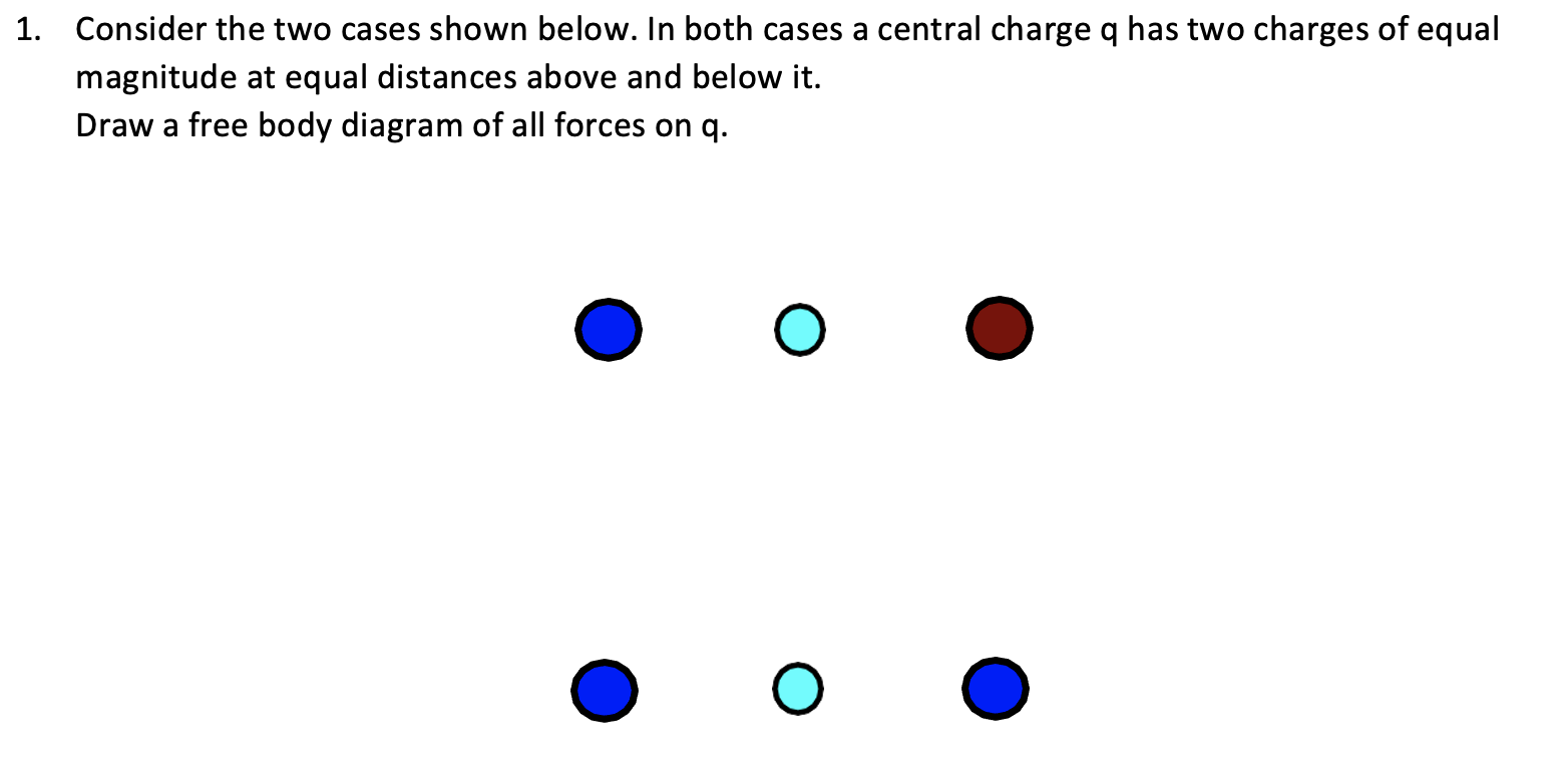 Solved 1. Consider the two cases shown below. In both cases | Chegg.com