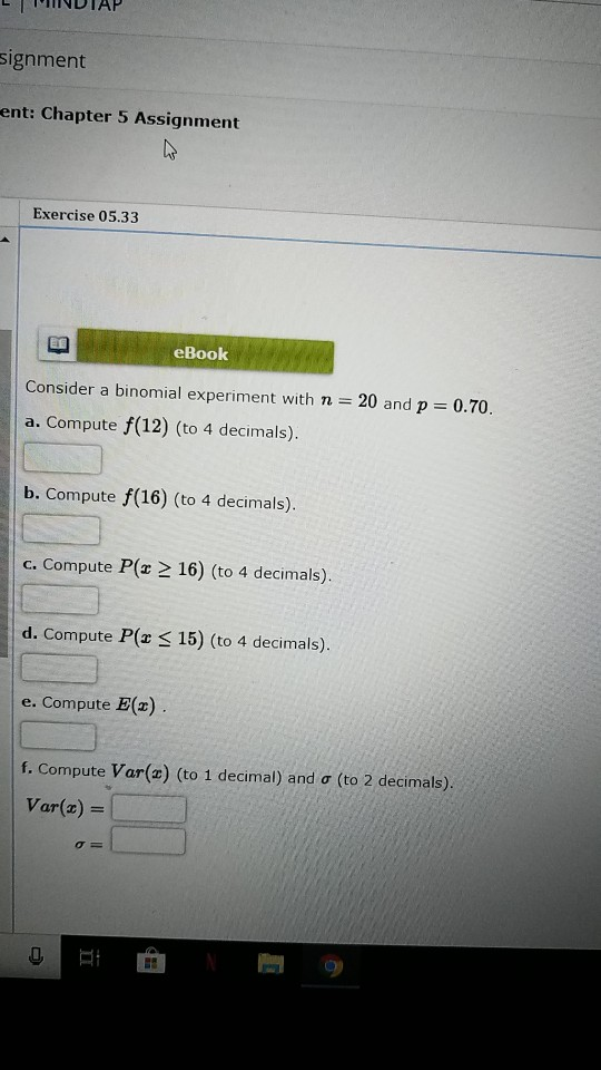 Solved MIDIAP signment ent: Chapter 5 Assignment Exercise | Chegg.com