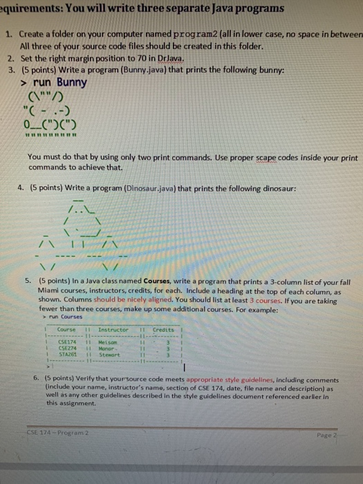 Solved Quirements You Will Write Three Separate Java