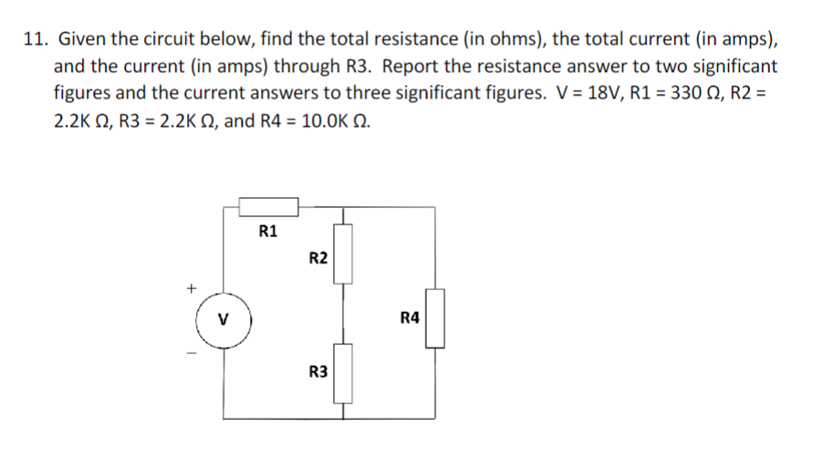 Solved Given the circuit below, find the total resistance | Chegg.com