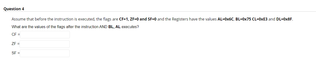 Solved Question 1 Assume that the instruction pointer, EIP, | Chegg.com