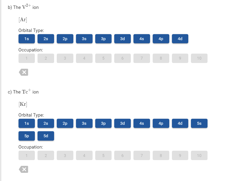 Solved a) The Ni2+ ion [Ar] Orbital Type: Occupation: 5b) | Chegg.com