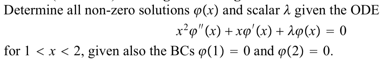 Solved Determine all non-zero solutions p(x) and scalar a | Chegg.com