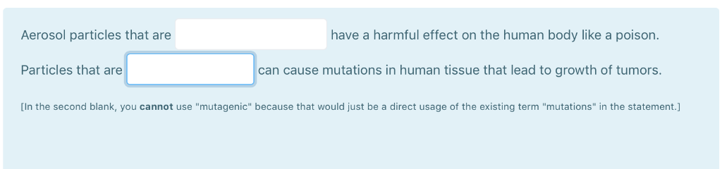 Aerosol particles that are have a harmful effect on | Chegg.com