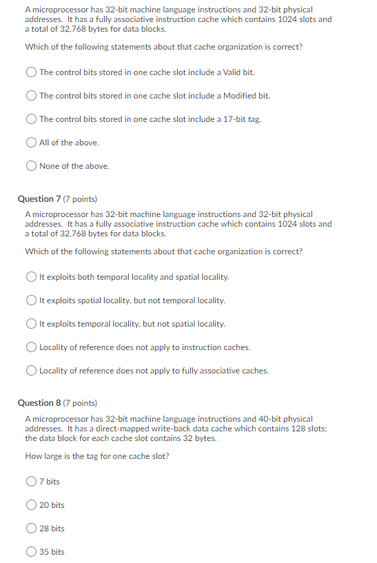 Solved A microprocessor has 32-bit machine language | Chegg.com