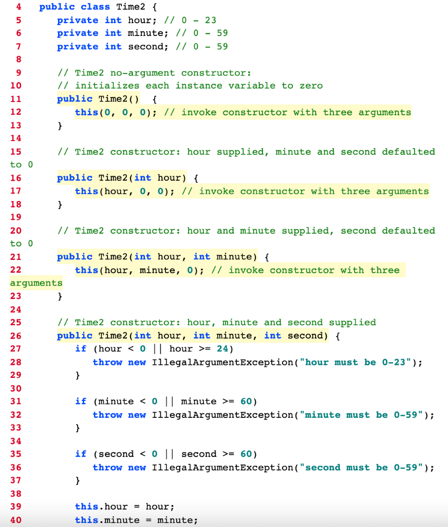 Solved Consider the Time2 class discussed in the course | Chegg.com