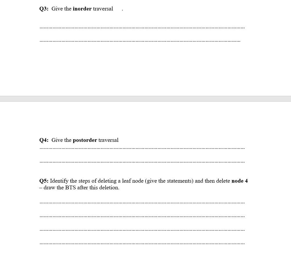 Solved Exercise 1: Binary Search Tree (BST) [7Marks, CLO1.1] | Chegg.com