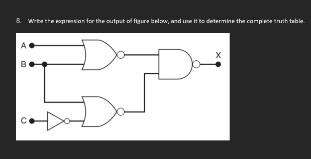 Solved 8. Write the expression for the output of figure | Chegg.com