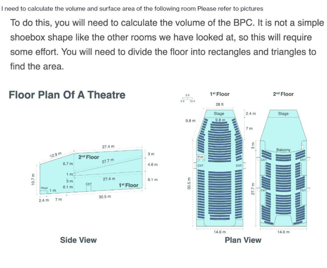 Solved I need to calculate the volume and surface area of | Chegg.com
