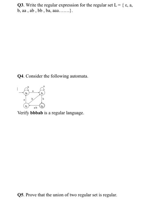 Solved Q1. What is Regular expression? Explain with example. | Chegg.com