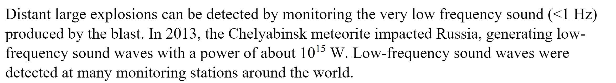 Solved Distant large explosions can be detected by | Chegg.com