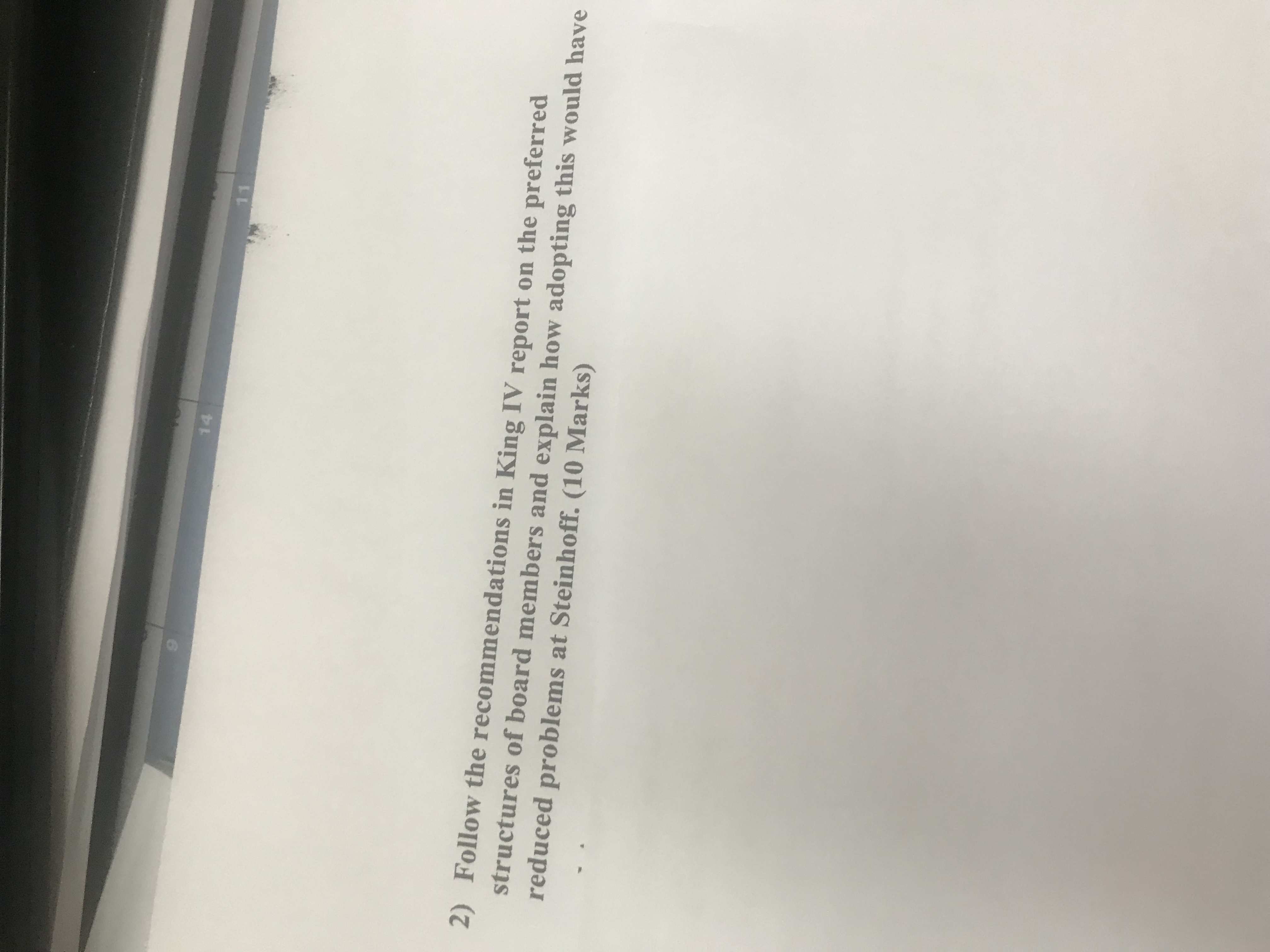 Solved Recommendations in King IV report on the structures | Chegg.com