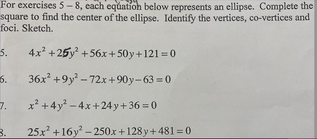 Solved For exercises 5−8, each equation below represents an | Chegg.com