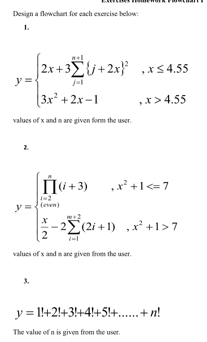 Solved Design a flowchart for each exercise | Chegg.com