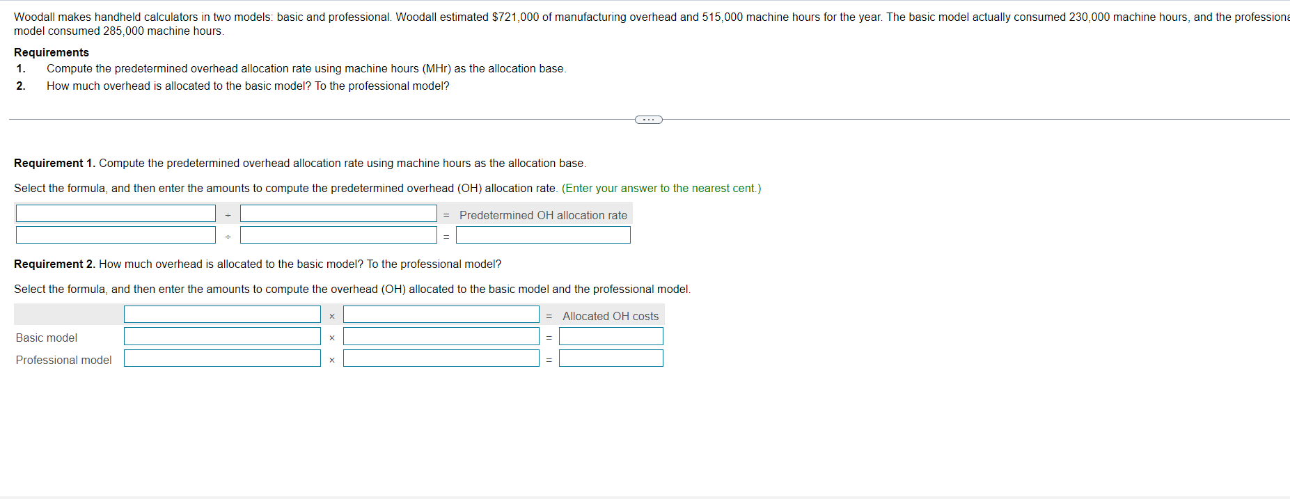 Solved Woodall makes handheld calculators in two models: | Chegg.com