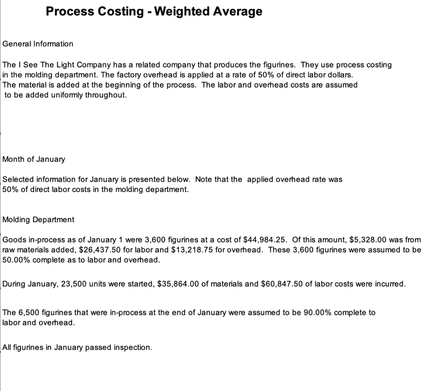 {12.10} {12.11}Process Costing - Weighted Average | Chegg.com
