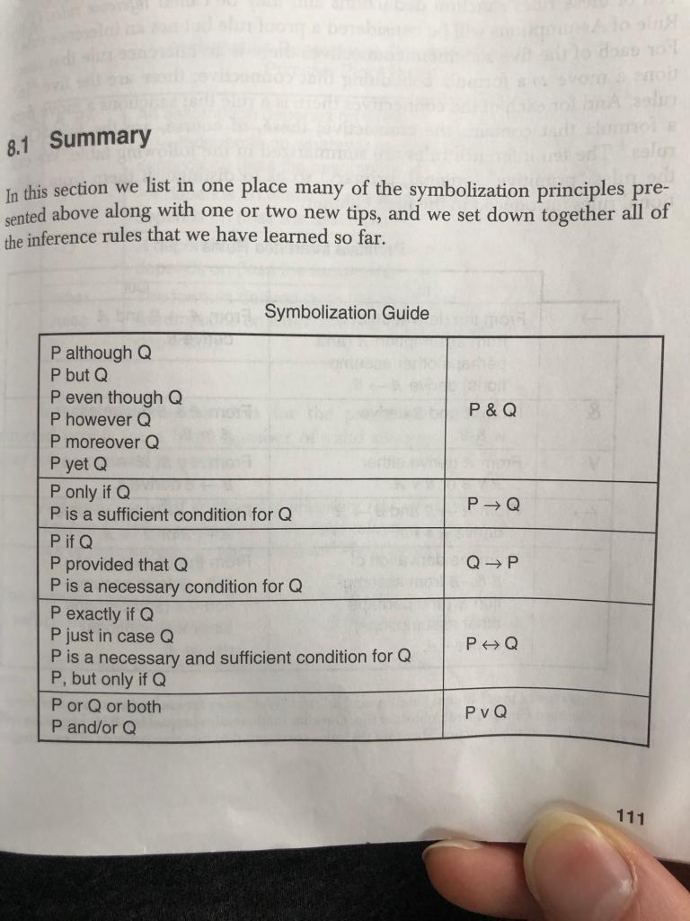 Solved D. Symbolize the following sentences using | Chegg.com