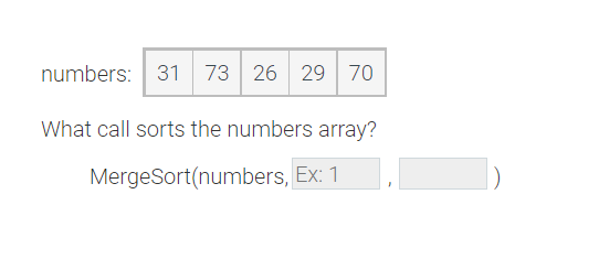 Solved numbers: What call sorts the numbers array? | Chegg.com