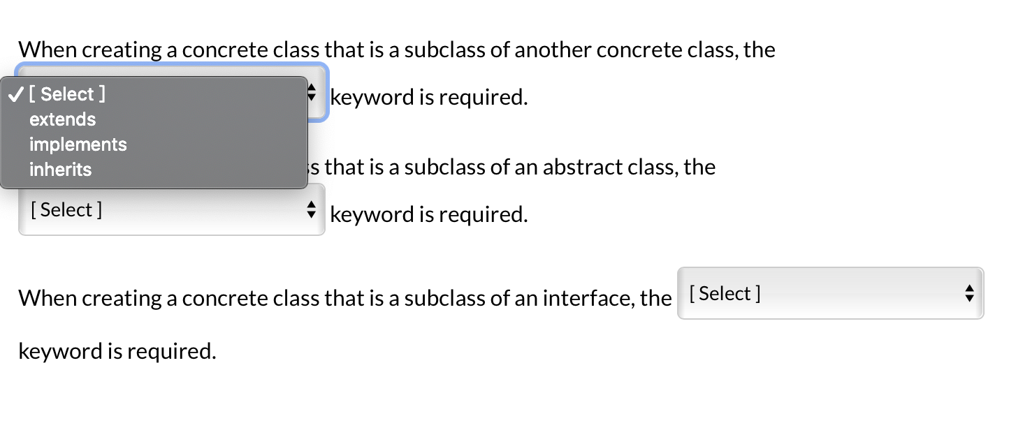 Solved When creating a concrete class that is a subclass of | Chegg.com