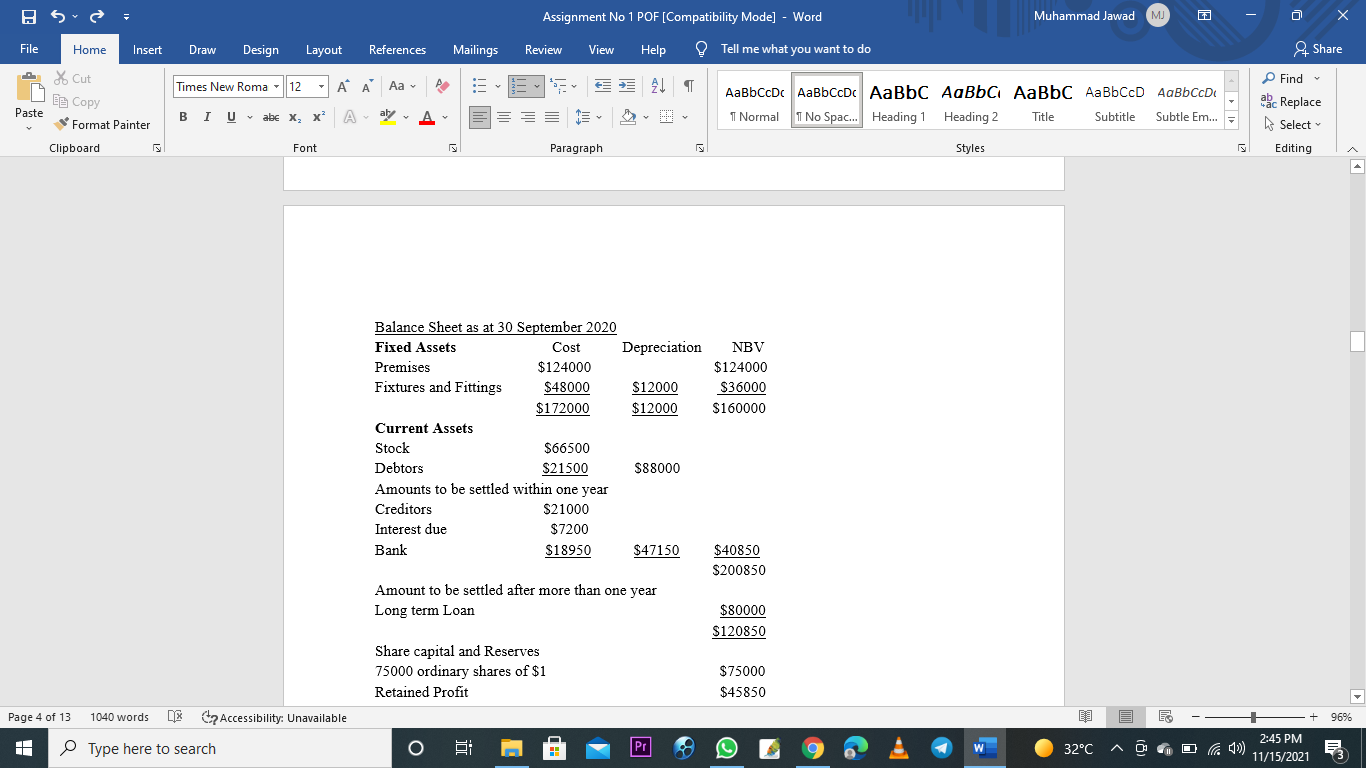 Assignment No 1 POF (Compatibility Mode] - Word | Chegg.com