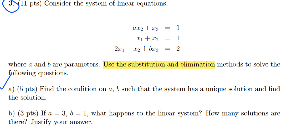 Solved Hii, can someone solve part B without using matrices? | Chegg.com