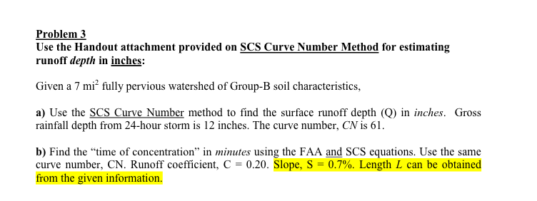 Solved Problem 3 Use the Handout attachment provided on SCS | Chegg.com