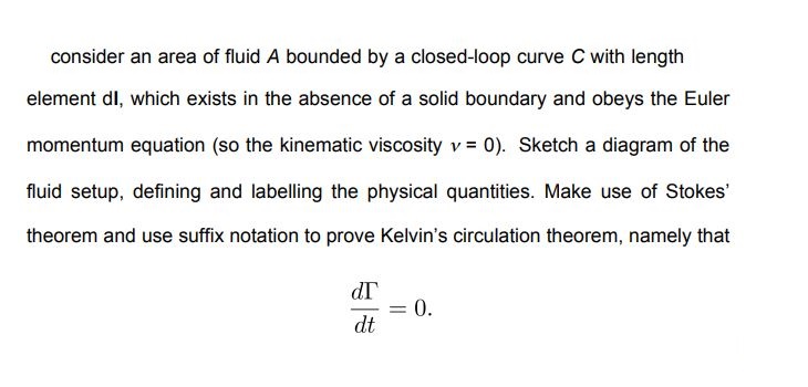 Solved consider an area of fluid A bounded by a closed-loop | Chegg.com