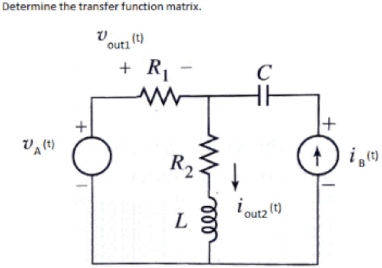 Solved Determine The Transfer Function Matrix